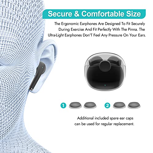 Andplay Wireless Earbuds, Bluetooth Earbuds,60H Playtime,Simple Fashion Earbuds,Waterproof and sweatproof,Bluetooth 5.1 Earbuds Deep Bass Sound,Touch Control,HiFi Stereo Sound,IPX6 Waterproof