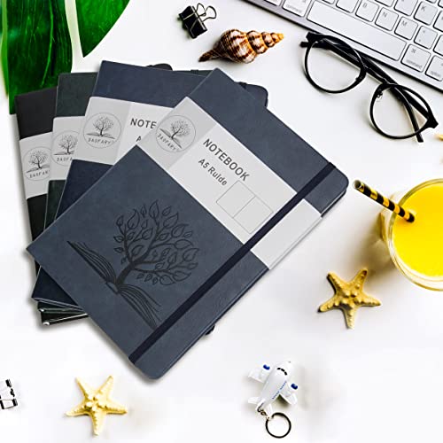 Daofary A5 Journal Notebook, Leather Ruled Notebooks 160 Pages Diary 100gsm Thick Paper Writing Hardcover Notebook with Pocket for Work Men Woman 8.4 x 5.7 in