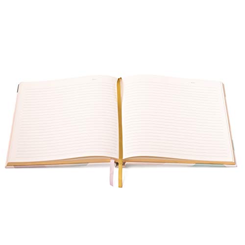 Eccolo Large Lined Journal Notebook, Hardbound Cover, Writing Journal, 256 Ruled Ivory Pages, Gilded Edge, Two Ribbon Bookmarks, Lay Flat, Desk Size for Work or School, Abstract (8x10 inches)