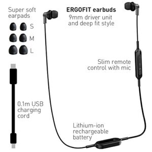 Panasonic Bluetooth Earbud Headphones with Microphone, Call/Volume Controller and Quick Charge Function - RP-HJE120B-W - in-Ear Headphones (White)