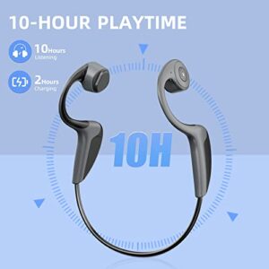 Bone Conduction Headphones - Bluetooth Comfortable Wireless Open Ear Headphones with Microphone - Sweatproof Running Headphones - Workout Bone Conducting Earphones Headset for Sports Gym Exercise