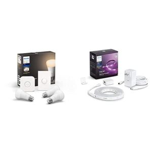 philips hue white led smart button + bluetooth smart lightstrip bundle