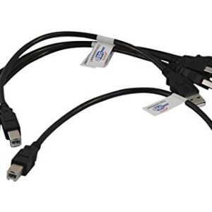 5 Pack of Your Cable Store Black 1 Foot USB 2.0 Male A to Male B Printer/Scanner Cables