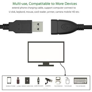 SaiTech IT 4 Pack (15cm - 6inch) Adjustable Flexible USB 2.0 Male to Female Extension Plug / Socket Adapter Cable - Worlds Shortest USB 2.0 Extension Cable