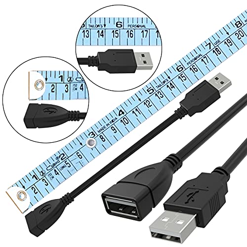 SaiTech IT 4 Pack (15cm - 6inch) Adjustable Flexible USB 2.0 Male to Female Extension Plug / Socket Adapter Cable - Worlds Shortest USB 2.0 Extension Cable