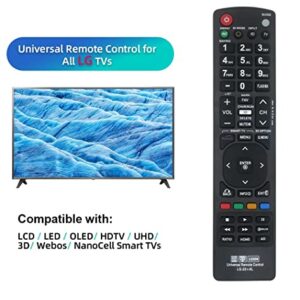 Nettech New LG AKB72915239 Universal Remote Control for All LG Brand TV, Smart TV - 1 Year Warranty(LG-23+AL)