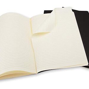 Moleskine Cahier Journal, Soft Cover, XL (7.5" x 9.5") Ruled/Lined, Black, 120 Pages (Set of 3)