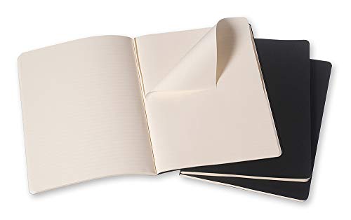 Moleskine Cahier Journal, Soft Cover, XL (7.5" x 9.5") Ruled/Lined, Black, 120 Pages (Set of 3)