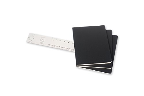 Moleskine Cahier Journal, Soft Cover, XL (7.5" x 9.5") Ruled/Lined, Black, 120 Pages (Set of 3)