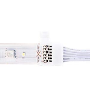 Litcessory 6-Pin to Cut-End Extension Connector for Philips Hue Lightstrip Plus (2in, 4 Pack, White - Standard 6-PIN V3)