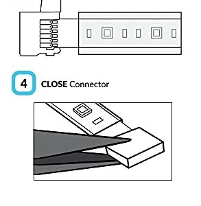 Litcessory 6-Pin to Cut-End Extension Connector for Philips Hue Lightstrip Plus (2in, 4 Pack, White - Standard 6-PIN V3)