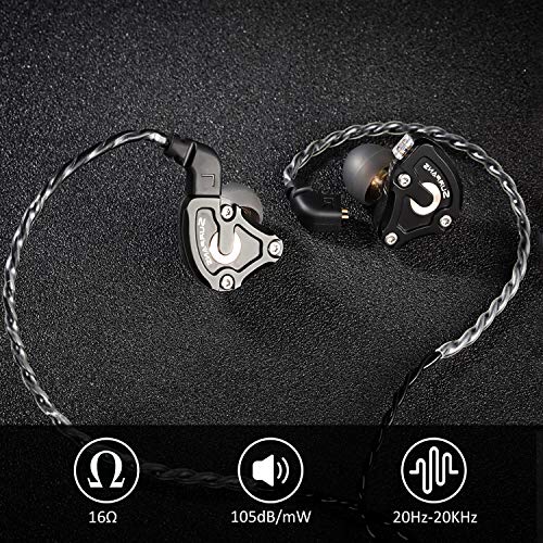 Surfans SE01 IEM Headphone, High-Res Lossless Hybrid Driver Bass in Ear Monitors Earphone, Noise Isolating Wired Earbuds with 0.78mm 2pin Detachable Cable