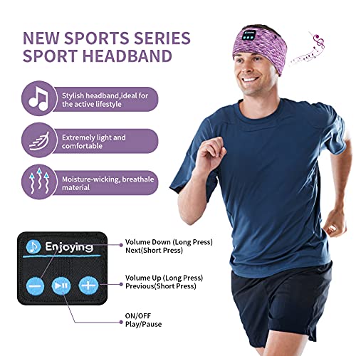 Sleep Headphones wireless Headband,Upgrade Wireless Music Sport Headbands with Ultra-Thin HD Stereo Speakers for side Sleepers,Air Travel, Meditation,Relaxation and Sport