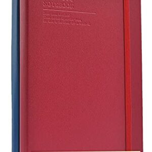 Hardcover Classic Notebook, 2 Pack, Journal, Total 240 Sheets/480 Pages, Perfect Notebooks for Work, Travel, College, Business