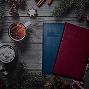 Hardcover Classic Notebook, 2 Pack, Journal, Total 240 Sheets/480 Pages, Perfect Notebooks for Work, Travel, College, Business