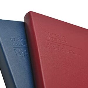 Hardcover Classic Notebook, 2 Pack, Journal, Total 240 Sheets/480 Pages, Perfect Notebooks for Work, Travel, College, Business