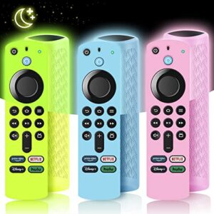 3 Pack Remote Case (Glow Green+Rose+Sky Blue)