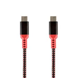 Monoprice Stealth Charge and Sync USB 2.0 Type-C to Type-C Cable - 10 Feet - Red | Up to 5A/100W, for USB-C Enabled Devices Laptops MacBook Pro