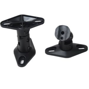 VideoSecu 2 Satellite Speaker Wall Ceiling Mounts Brackets 1EH (Black, 2 Pack)