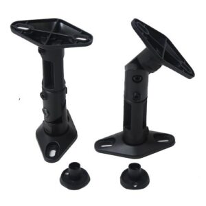 videosecu 2 satellite speaker wall ceiling mounts brackets 1eh (black, 2 pack)