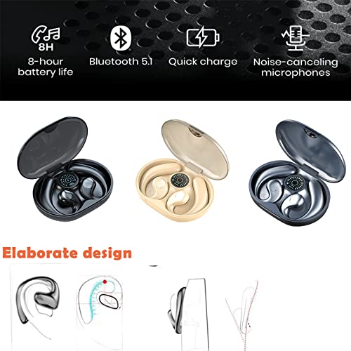 Wrap Around Over Open Ear Earbuds Bone Conduction Open Ear Headphones Running Sport Workout Wireless Earbuds with Earhooks Mic Gym Sports Ear Buds Running Workout Bluetooth Earbud