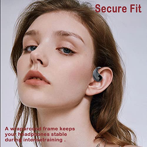 Wrap Around Over Open Ear Earbuds Bone Conduction Open Ear Headphones Running Sport Workout Wireless Earbuds with Earhooks Mic Gym Sports Ear Buds Running Workout Bluetooth Earbud