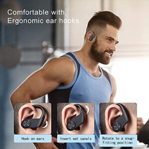 Nidiox Wireless Earbuds Deep Bass in-Ear Touch Control Waterproof, Mono&Twin Mode/30H Playtime/USB-C Charging Case/Built-in Mics for Running Gym Workout