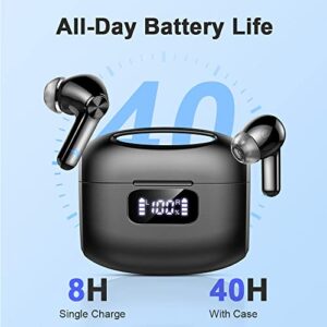 GCBIG Wireless Earbud, Bluetooth 5.2 Headphones HiFi Sterero 40H Playtime LED Display, IP7 Waterproof Earbud in-Ear Headphones Call Clear, Earphones with Microphone Comfortable for iPhone, Android