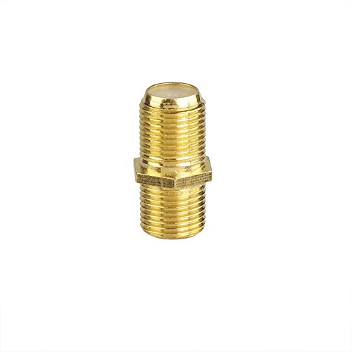 VCE Coaxial Cable Connector, RG6 Coax Cable Extender F-Type Gold Plated Adapter Female to Female for TV Cables, 2 Pack