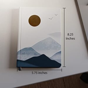 A5 Dot Grid Notebook 160GSM with Unique Watercolor Backgrounds on Every Page, 157 Numbered Pages, Key and Contents Included, Hardcover Thick Journal, Lay-Flat Design, 8.25 x 5.75 inches