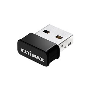 edimax wi-fi 5 nano 802.11ac ac1200 dual-band adapter for pc, wireless ac usb adapter dongle, up to 867mbps (5ghz) / 300mbps (2.4ghz) fast transfer, win 11 plug-n-play, mac os, linux, ew-7822ulc