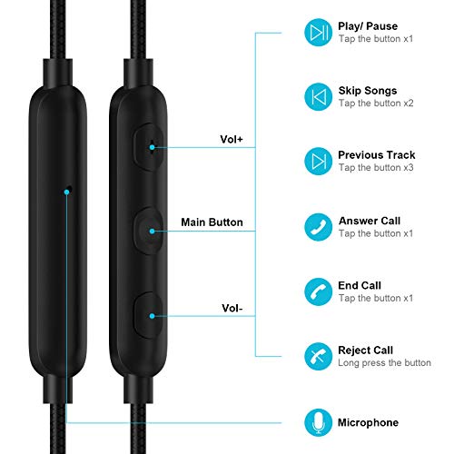 COOYA 3.5mm in-Ear Wired Headphones with Microphones for Samsung A14 A23 S10 A71 5G A51 A52 A12 Magnetic Earbuds Stereo Audio 3.5mm Jack Earphones for iPhone 5 6 Plus iPad 9 OnePlus Nord N300 6 LG MP3