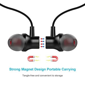 COOYA 3.5mm in-Ear Wired Headphones with Microphones for Samsung A14 A23 S10 A71 5G A51 A52 A12 Magnetic Earbuds Stereo Audio 3.5mm Jack Earphones for iPhone 5 6 Plus iPad 9 OnePlus Nord N300 6 LG MP3