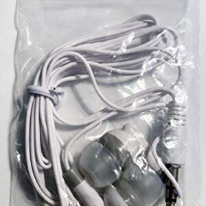 LowCostEarbuds.com Bulk Wholesale Lot of 100 WhiteGray Earbuds Headphones - Individually Wrapped, CB-WHT-100-WRAP