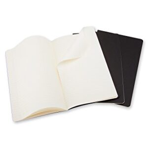 Moleskine Cahier Journal, Soft Cover, Large (5" x 8.25") Ruled/Lined, Black, 80 Pages (Set of 3)