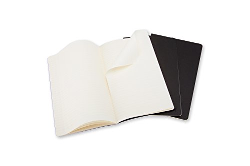 Moleskine Cahier Journal, Soft Cover, Large (5" x 8.25") Ruled/Lined, Black, 80 Pages (Set of 3)