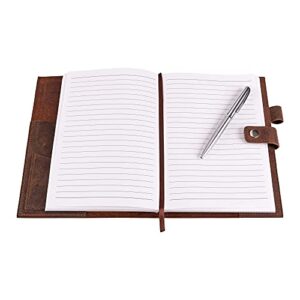 Moonster Lined Journal Notebook Paper for Refillable Leather Journals – Premium Milled Inserts A5 Paper 70gsm Sheets Ruled Notepad 8.25 x 5.75 Inches with 320 Refill Pages and Helpful Bookmark