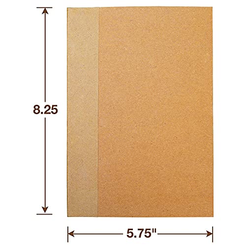 Moonster Lined Journal Notebook Paper for Refillable Leather Journals – Premium Milled Inserts A5 Paper 70gsm Sheets Ruled Notepad 8.25 x 5.75 Inches with 320 Refill Pages and Helpful Bookmark