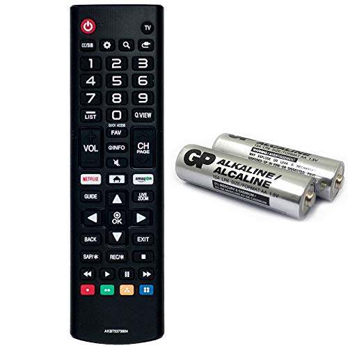 AKB75375604 Replacement TV Remote for LG TV 43UK6300PUE 32LK610BPUA 49UK6300PUE 55UK6300PUE 65UK6300PUE 75UK6570PUB 75SK8070PUA 55SK9000PUA 86UK6570PUB 43UK6250PUB with GP Alkaline 2 pcs Batteries