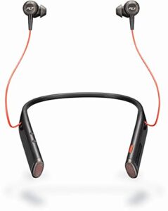 plantronics voyager 6200 uc usb-c business-ready bluetooth neckband headset w/earbuds, black