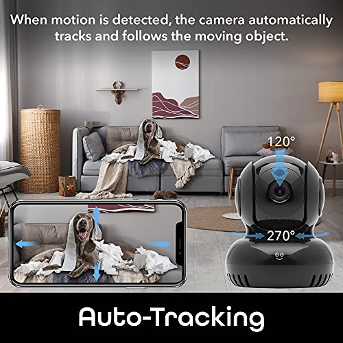 Geeni Sentinel 1080p HD Pan & Tilt Baby Security Smart Camera, Indoor Camera for Home Security, No Hub Required, Smart Camera Works with Amazon Alexa & Google Home, Requires 2.4 GHz Wi-Fi