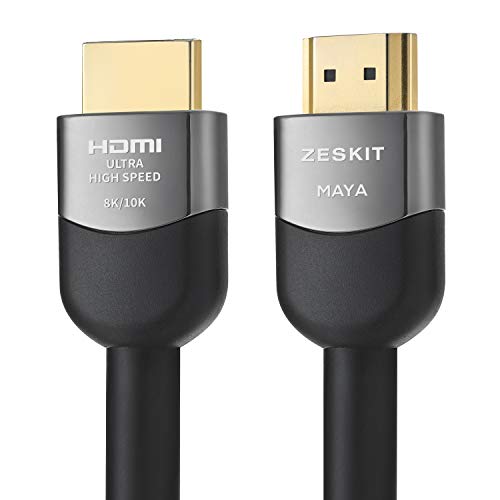 Zeskit Maya 8K 48Gbps Certified Ultra High Speed HDMI Cable 13ft CL3 In Wall Rated, 4K120 8K60 eARC HDR HDCP 2.2 2.3 Compatible with Dolby Vision Apple TV 4K Roku Sony LG Samsung Xbox Series X PS4 PS5