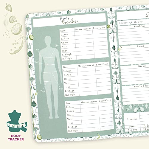 Boxclever Press Food Journal For Women. Meal Planner Notebook & Weight Loss Journal for a Healthier Lifestyle. Food Diary Journal Compatible with Weight Watchers & most U.S. Diet Plans - 8 x 5.5''