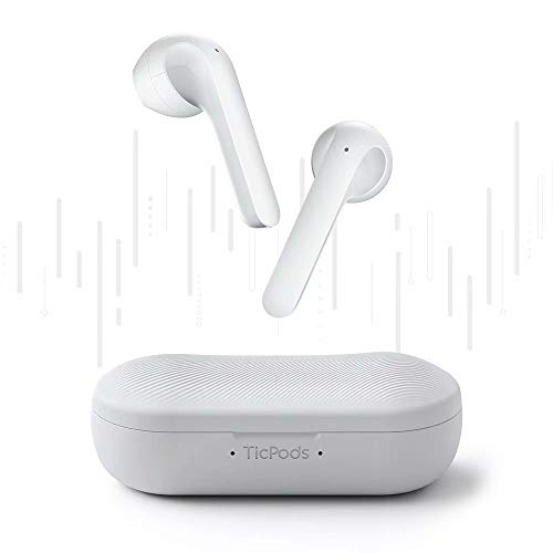 TicPods 2 Pro True Wireless Earbuds TWS Earbud Bluetooth 5.0 Earphones with Dual-Mic Semi-in-Ear Voice Assistant Head Gesture Touch Controls Quick-Commands IPX4 Waterproof 20H Battery, Ice