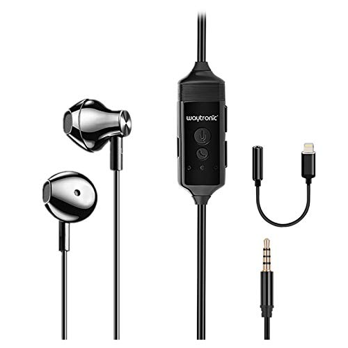 Waytronic Phone Call Recorder Earphone only Suitable for Phone Headset Voice Record Mobile Phone Call Skype Facebook Whatsapp Video Audio Record (with Connector)