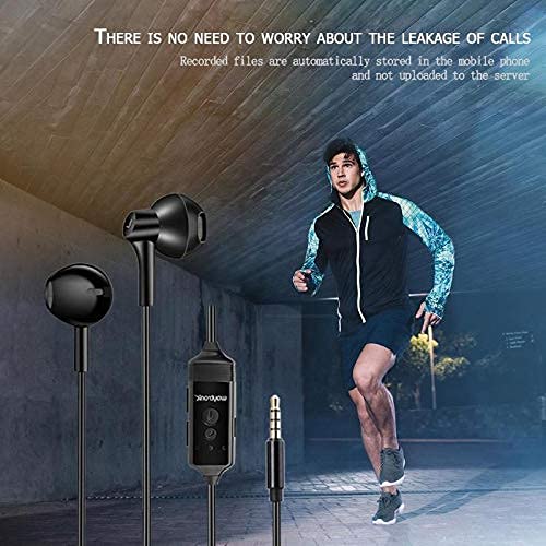 Waytronic Phone Call Recorder Earphone only Suitable for Phone Headset Voice Record Mobile Phone Call Skype Facebook Whatsapp Video Audio Record (with Connector)