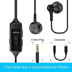 Waytronic Phone Call Recorder Earphone only Suitable for Phone Headset Voice Record Mobile Phone Call Skype Facebook Whatsapp Video Audio Record (with Connector)