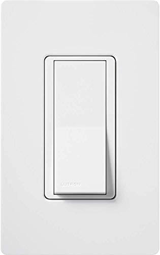 Lutron MAIN-66600 White Claro On/Off Switch (6 Pack) | 15-Amp, Single-Pole | CA-1PS-WH, 6 Count