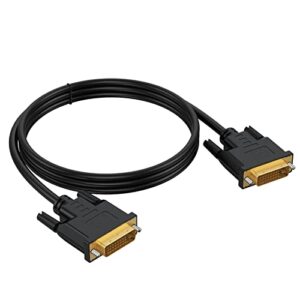 DVI to DVI Cable 6 Feet, UVOOI DVI to DIV-D 24+1 Dual Link Cable Male to Male Cord Support Video for Gaming, DVD, Laptops, HDTV and Projector and More(1.8M, Black)