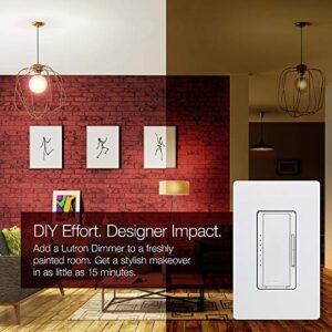 Lutron Maestro LED+ Dimmer for Dimmable LED, Halogen and Incandesent Bulbs | Single-Pole or Multi-Location | MACL-153M-WH | White